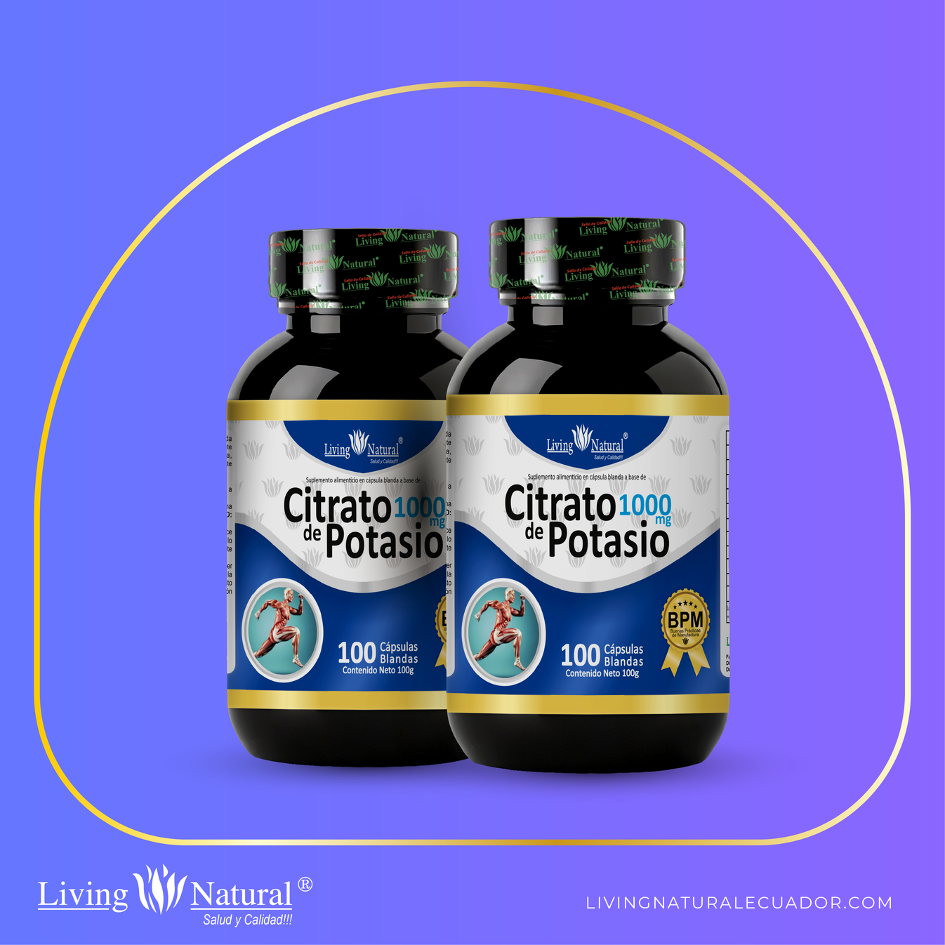 CITRATO DE POTASIO X100 | 1000 MG – Living Natural Ecuador