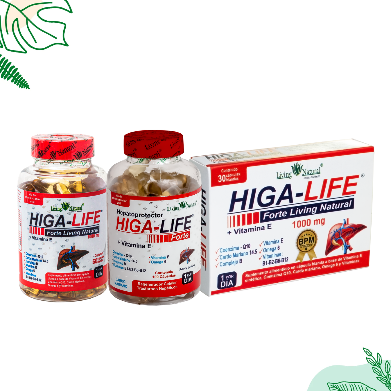 HIGA-LIFE SOFTGEL | 1000 mg | X30, X60, X100 – Living Natural™ Ecuador