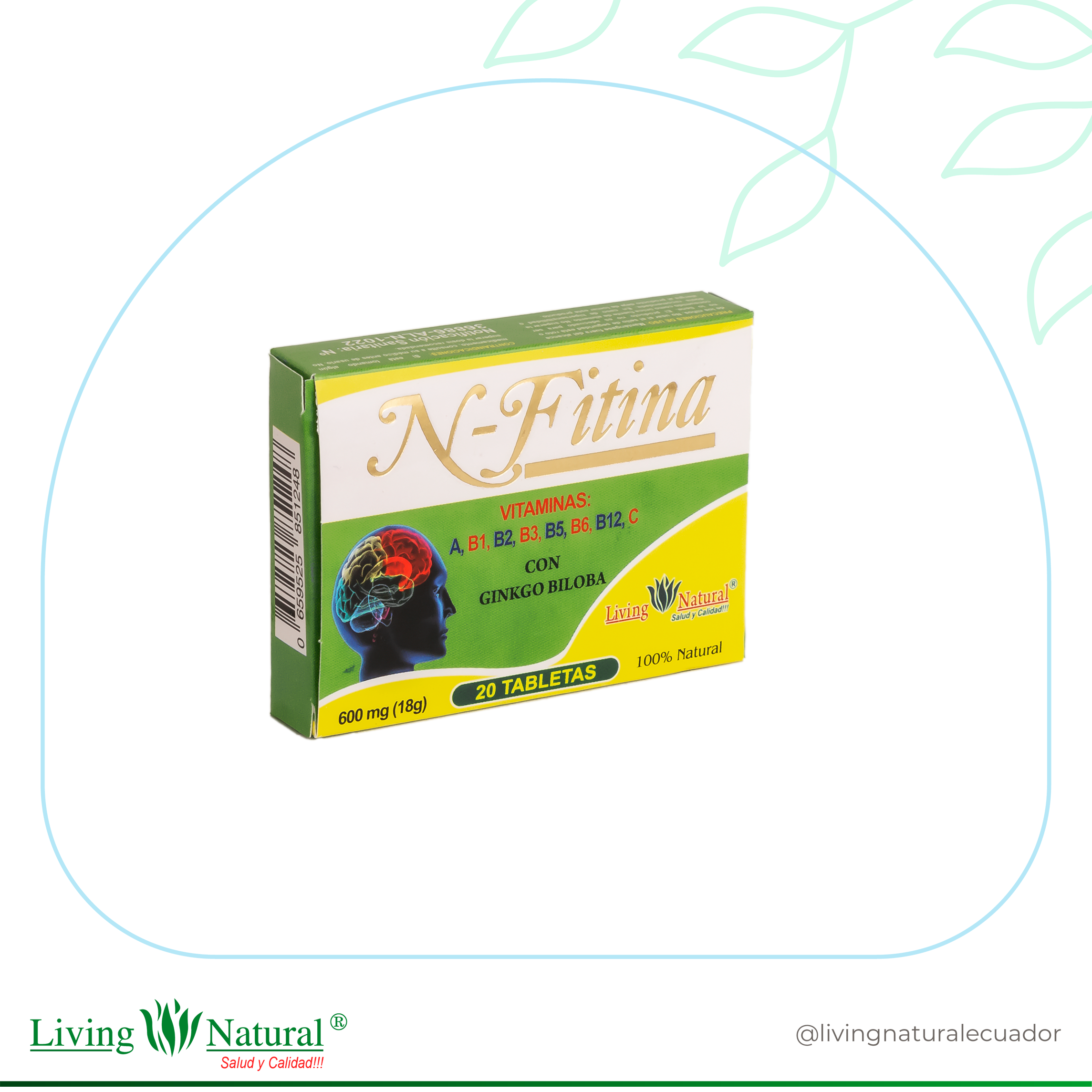 N-FITINA - TABLETAS | X20, X30 | 600 mg – Living Natural Ecuador