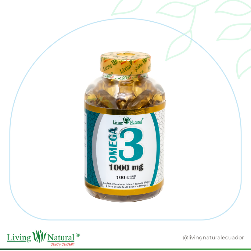OMEGA 3 CÀPSULA BLANDA FRASCO | X60, X100 | 1000 mg – Living Natural ...