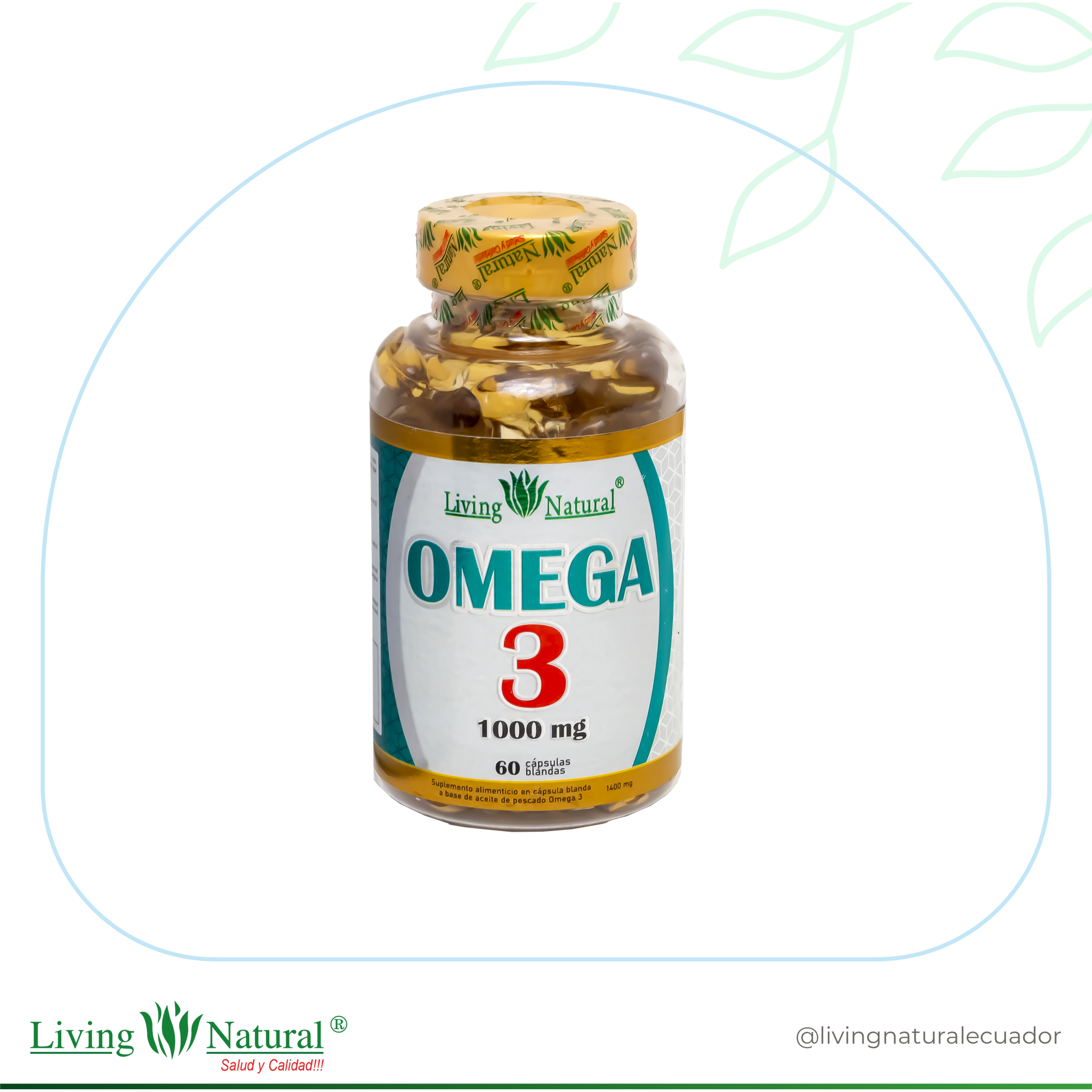 OMEGA 3 C PSULA BLANDA FRASCO X60 X100 1000 Mg Living Natural omega-3-c-psula-blanda-frasco-x60-x100-1000-mg-living-natural
