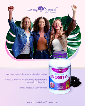 INOSITOL | FRASCO x100 | CAPS BLANDA 1400mg – Living Natural™ Ecuador